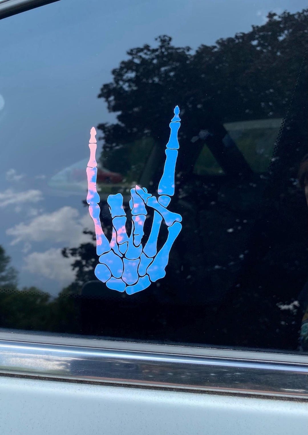 Skull Hand | Rock on Sign Decal - Decal for Cars, Laptop, Vehicle, and ...