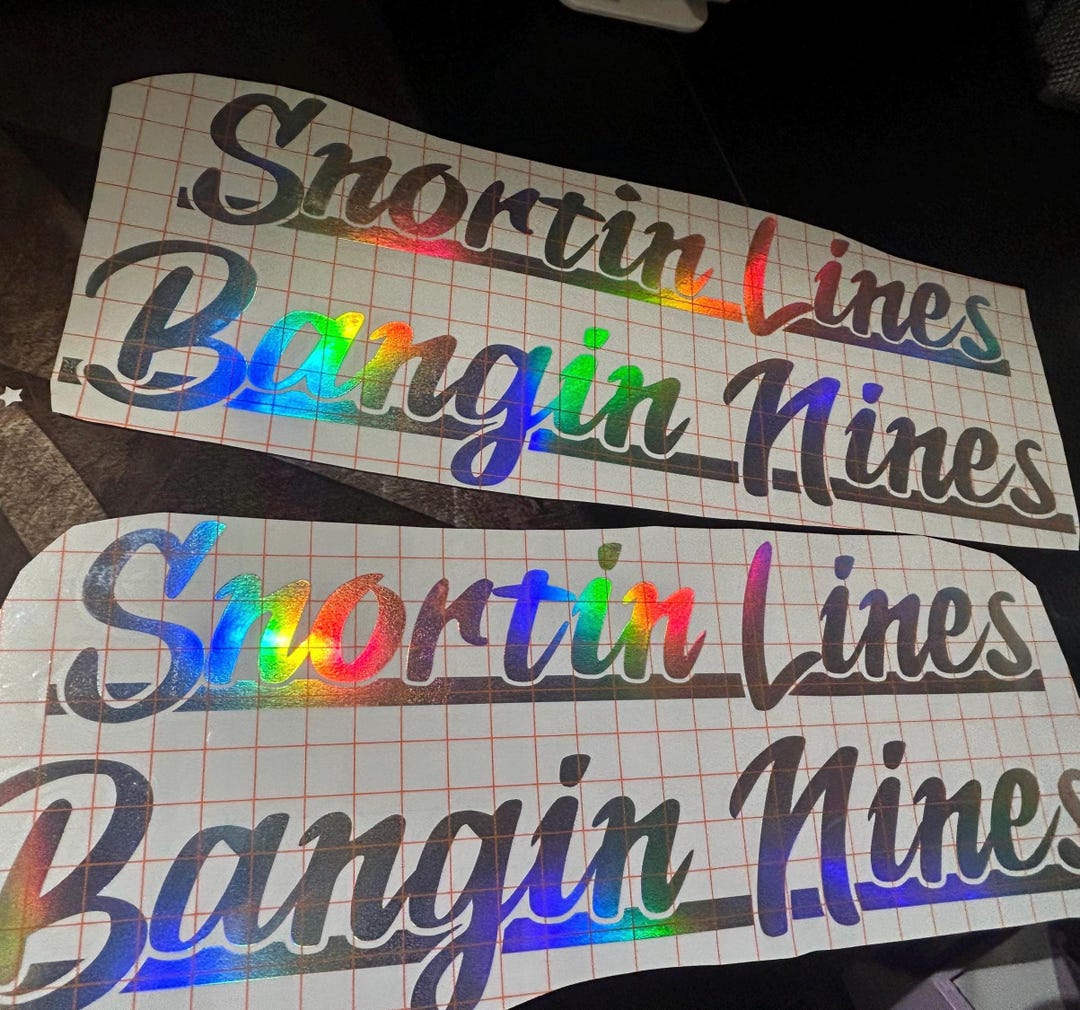 Snorting Lines & Banging Nines Decal - Decal for Cars, Laptop, Vehicle ...