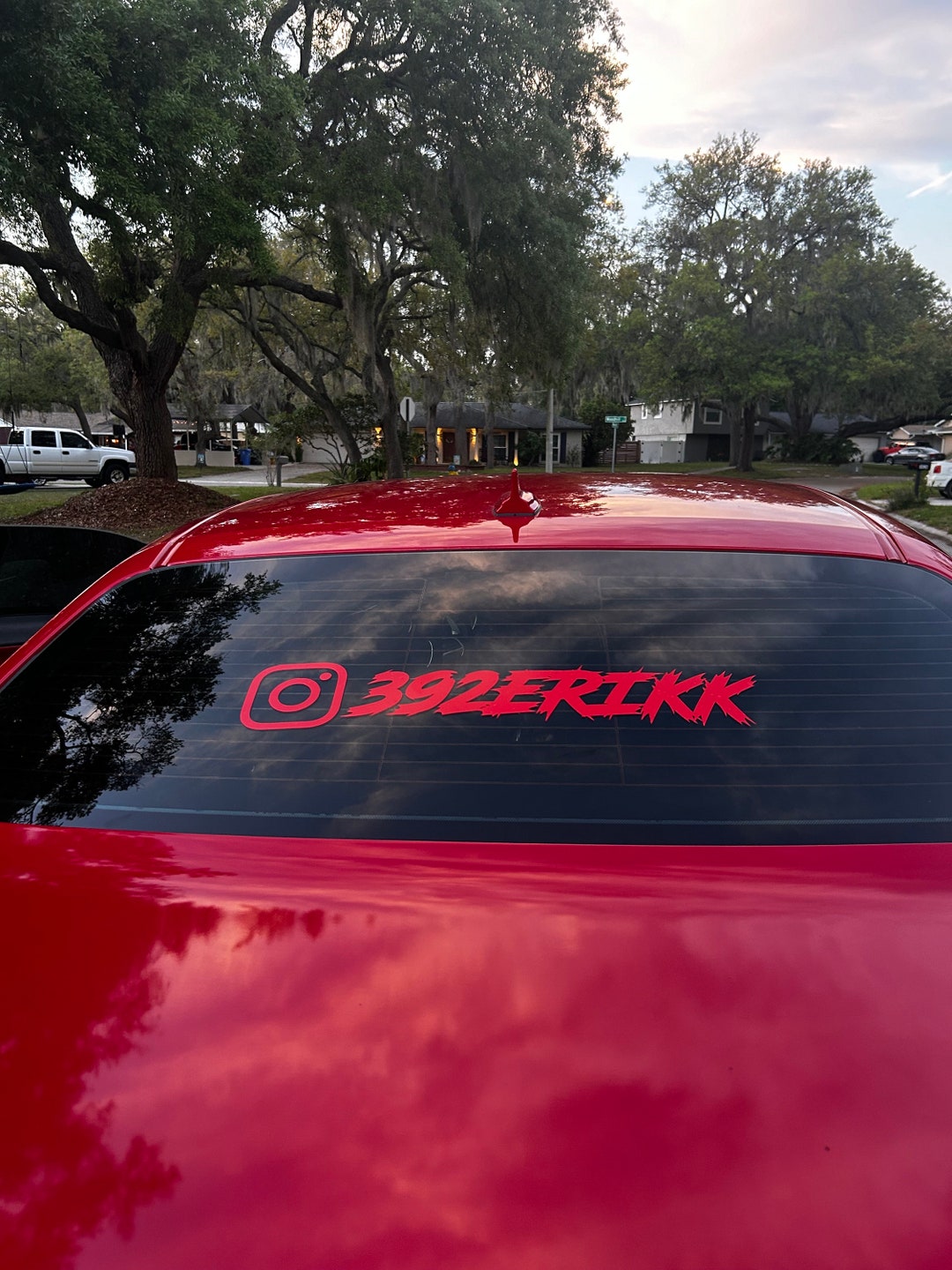 Custom Instagram Handle Decal: Social Media Car Window Vinyl - Etsy