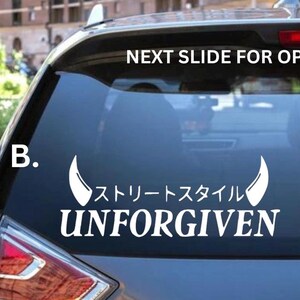 Night Runner / Unforgiven / Dream Chaser JDM Decals- Sticker for Cars ...