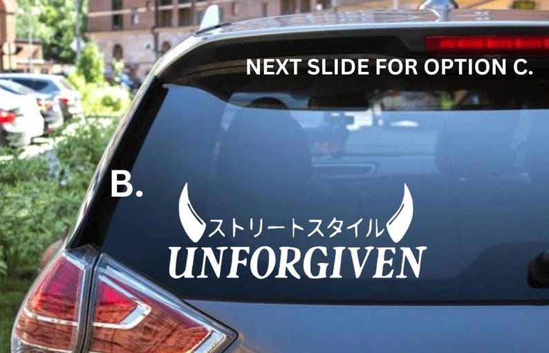 Night Runner / Unforgiven / Dream Chaser JDM Decals- Sticker for Cars ...