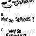 Why so Serious? Decal - Sticker for Cars, Laptop, Vehicle, Custom. - Etsy