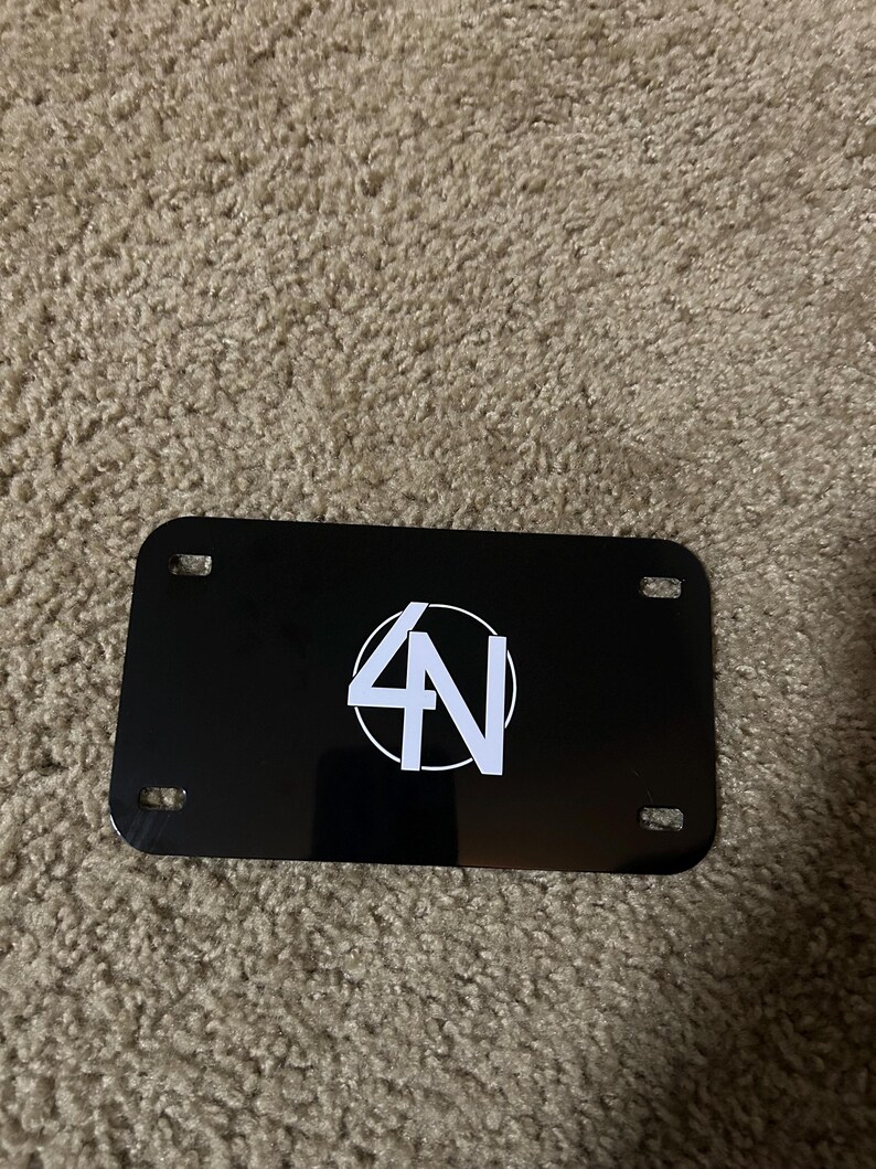 Custom Motorcycle License Plate: Personalized Vinyl Decal (7x4 Inches ...