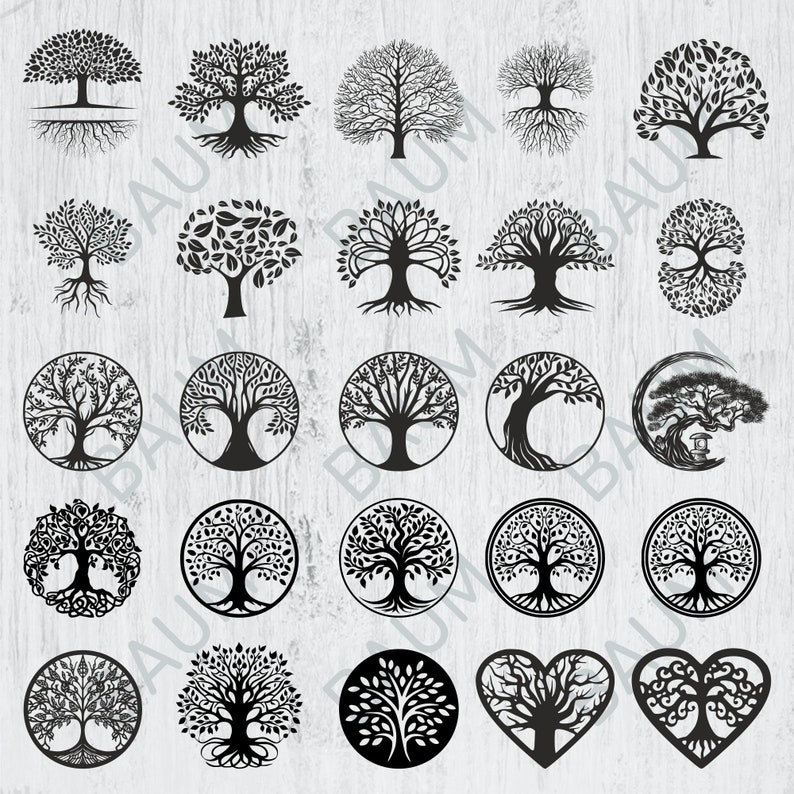 Tree of Life SVG Bundle, Yoga Chakra Symbol, Svg Ai Cdr Dxf Png, Ready ...