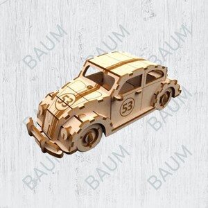 3D Puzzle Car Set of 4 Laser Cut Svg, Vector Files, Svg Ai Cdr Dxf Pdf ...