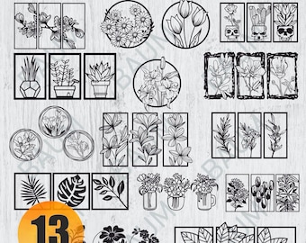 Laser Cut Panels Svg Bundle, Geometric Panels, Vector File, Svg Ai Cdr ...