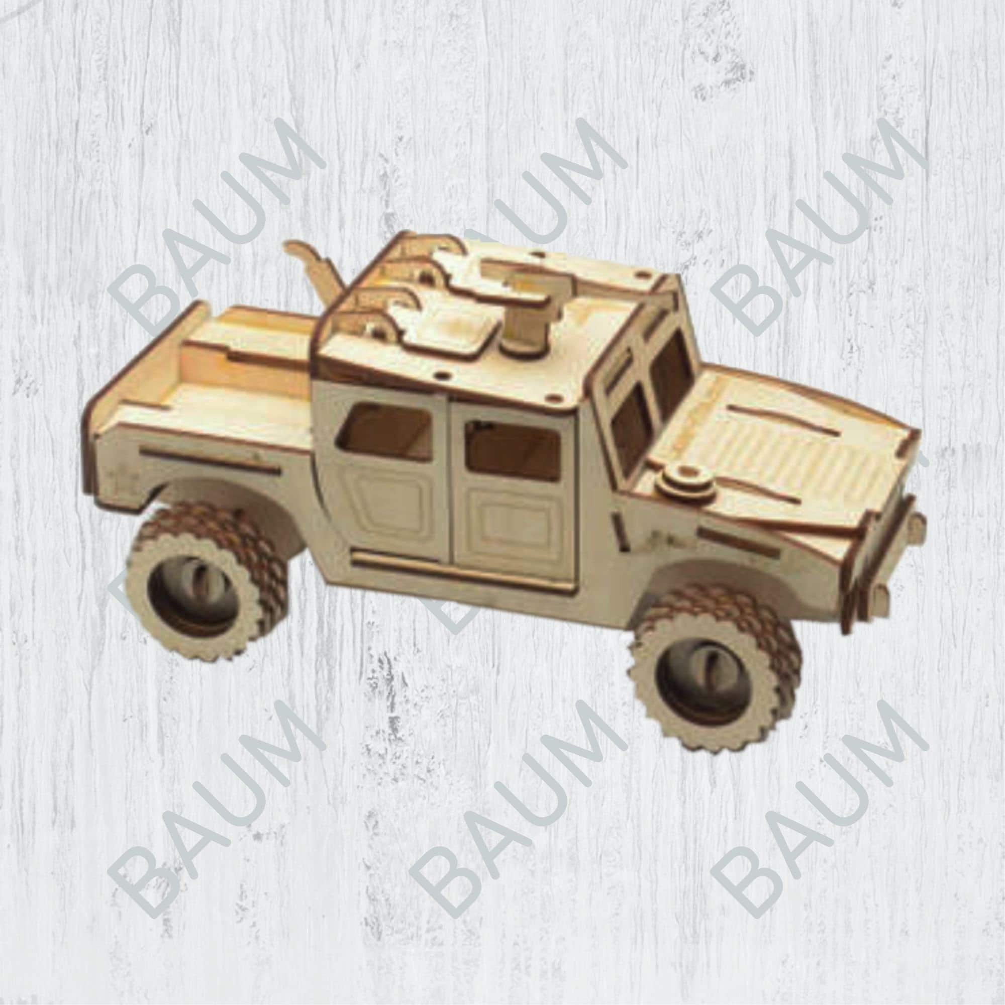 3D Puzzle Car Set of 4 Laser Cut Svg, Vector Files, Svg Ai Cdr Dxf Pdf ...