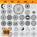 Sacred Geometry Bundle, 108 Sacred Symbols, Vector File, Svg Ai Cdr Dxf ...