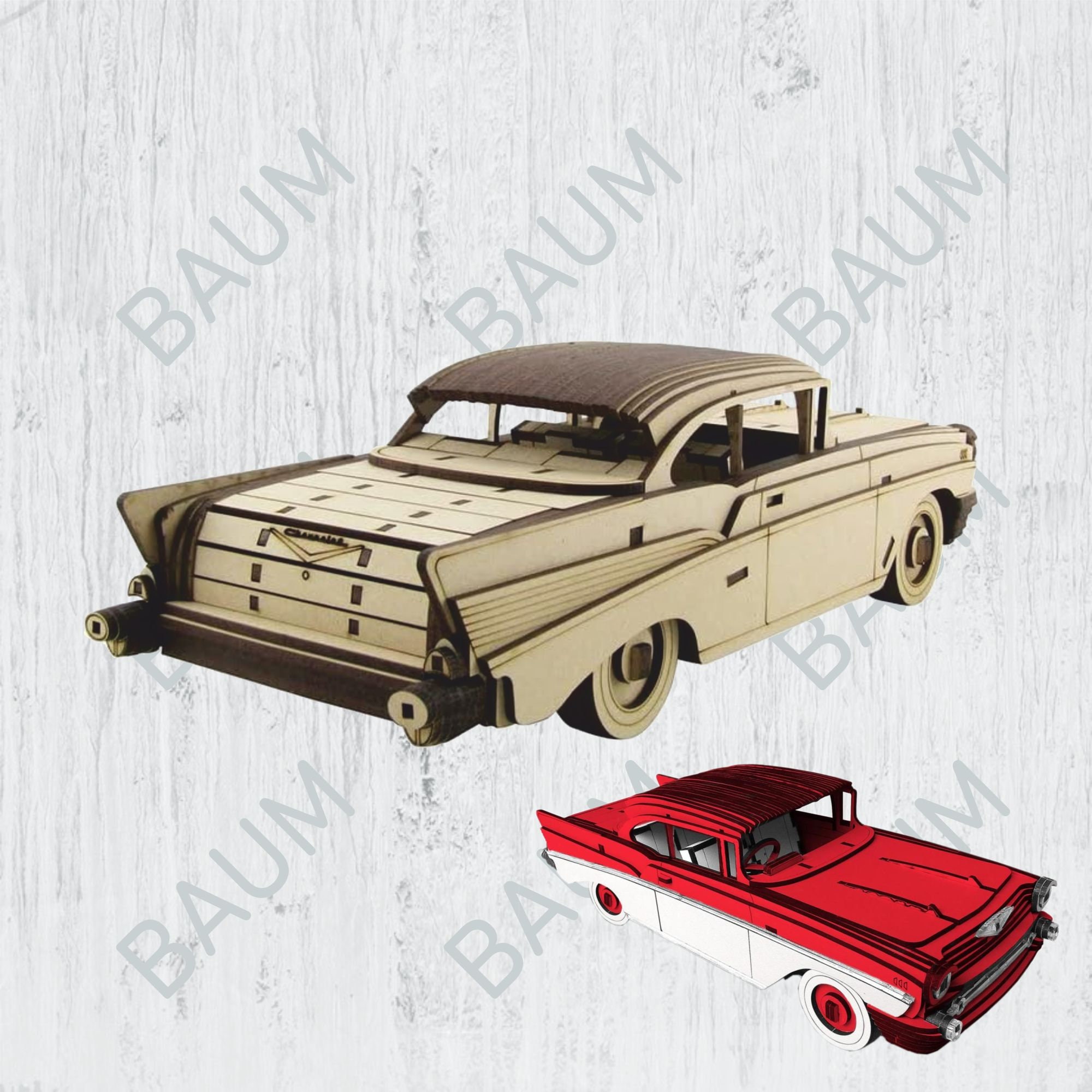 3D Puzzle Car Set of 4 Laser Cut Svg, Vector Files, Svg Ai Cdr Dxf Pdf ...