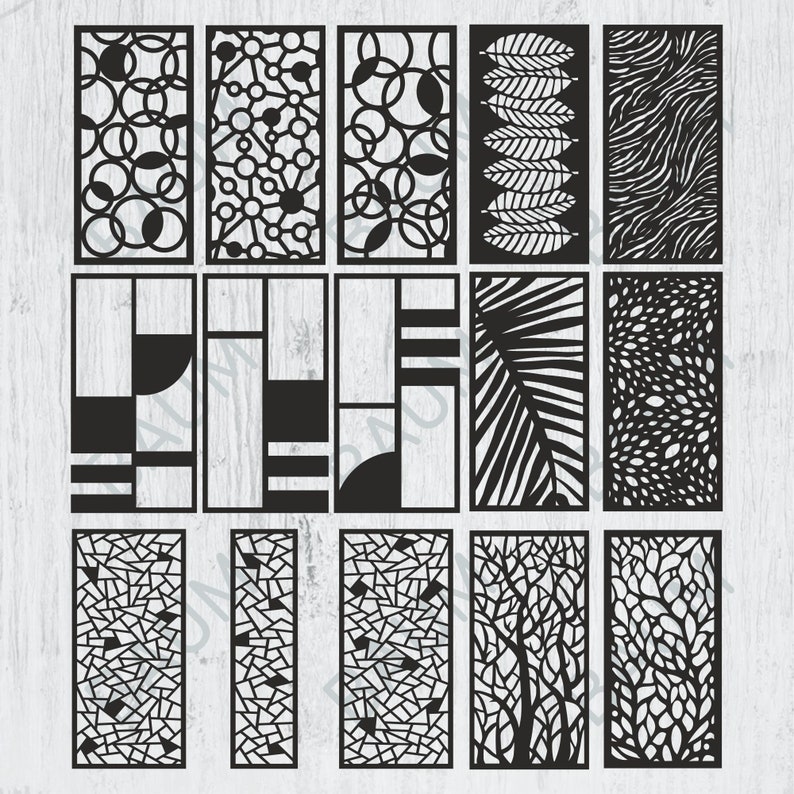 Laser Cut Panels Svg Bundle, Geometric Panels, Vector File, Svg Ai Cdr ...