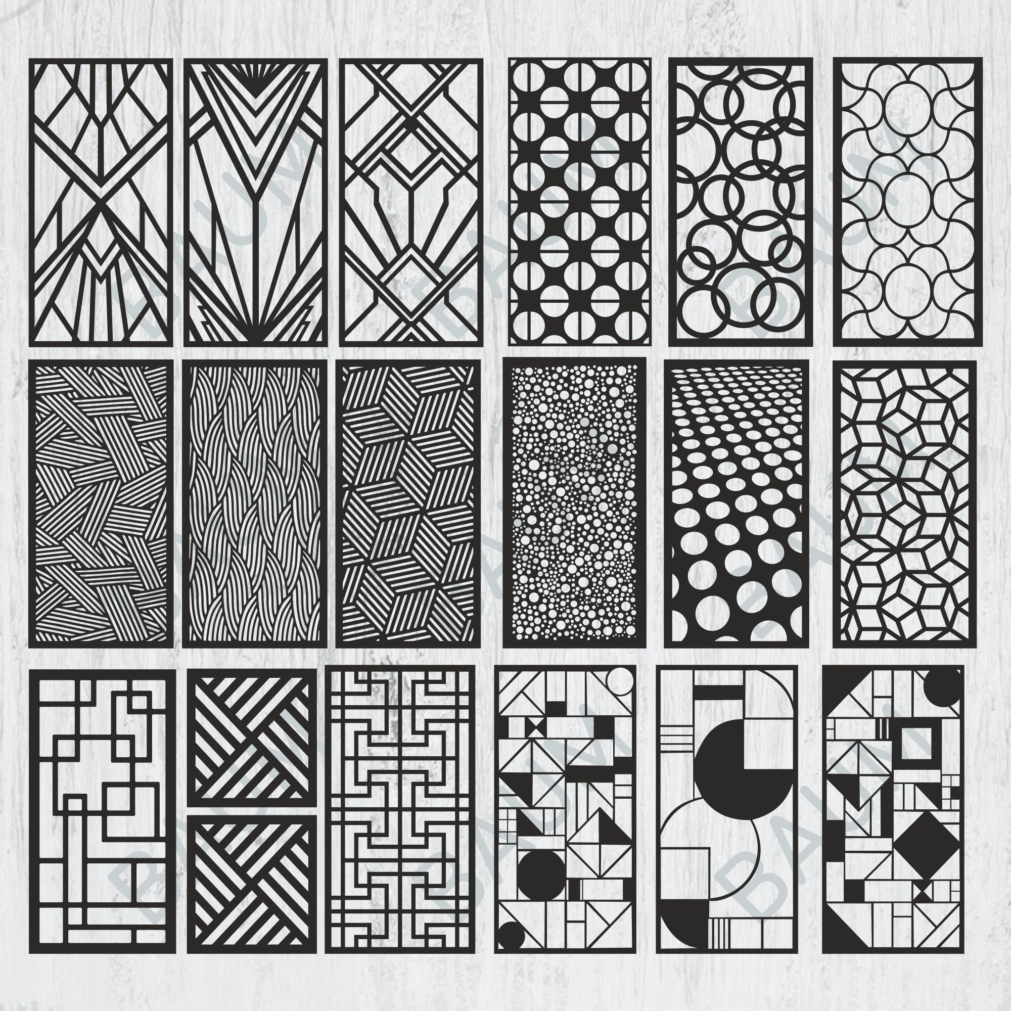 Laser Cut Panels Svg Bundle, Geometric Panels, Vector File, Svg Ai Cdr ...