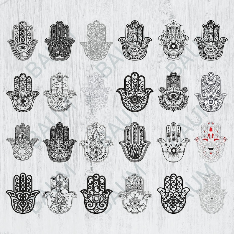 Hamsa Hand Svg Bundle, Hamsa Eye, Vector Files, Svg Ai Cdr Dxf Png ...