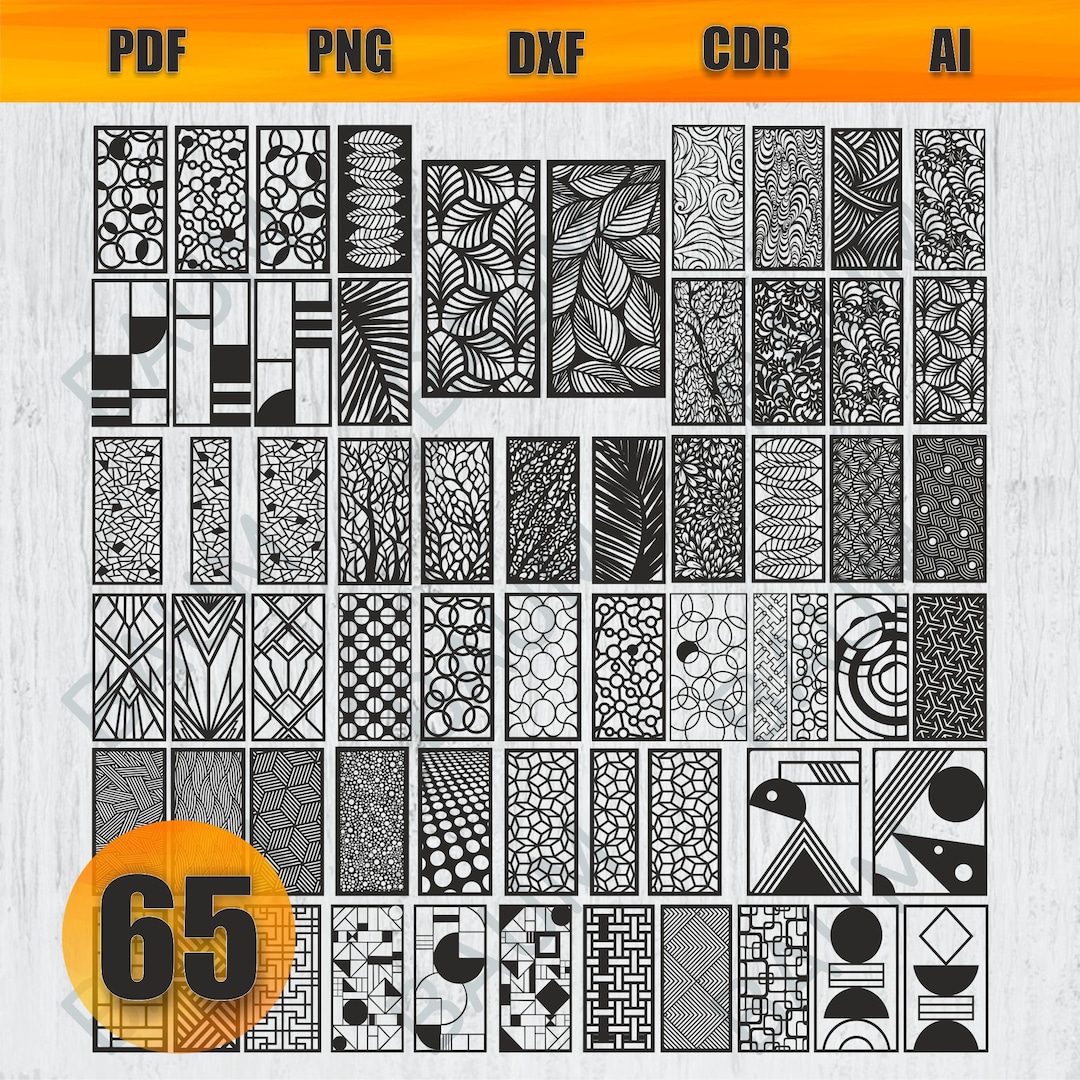 Laser Cut Panels Svg Bundle, Geometric Panels, Vector File, Svg Ai Cdr ...