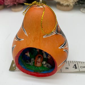 Nativity Diorama Gourd Hand Painted and Carved - Etsy