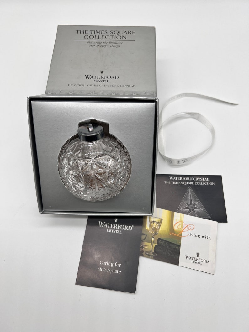 2000 Waterford Crystal Times Square Collection Ornament W/ Star of Hope ...