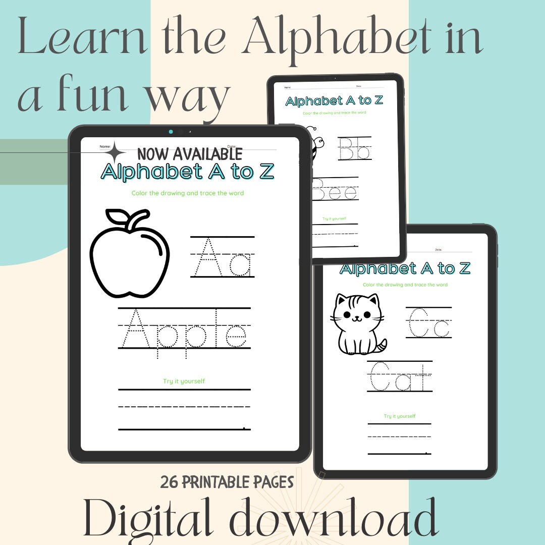 Digital Alphabet Learning for Kids, Learn to Write, Identify Letter ...