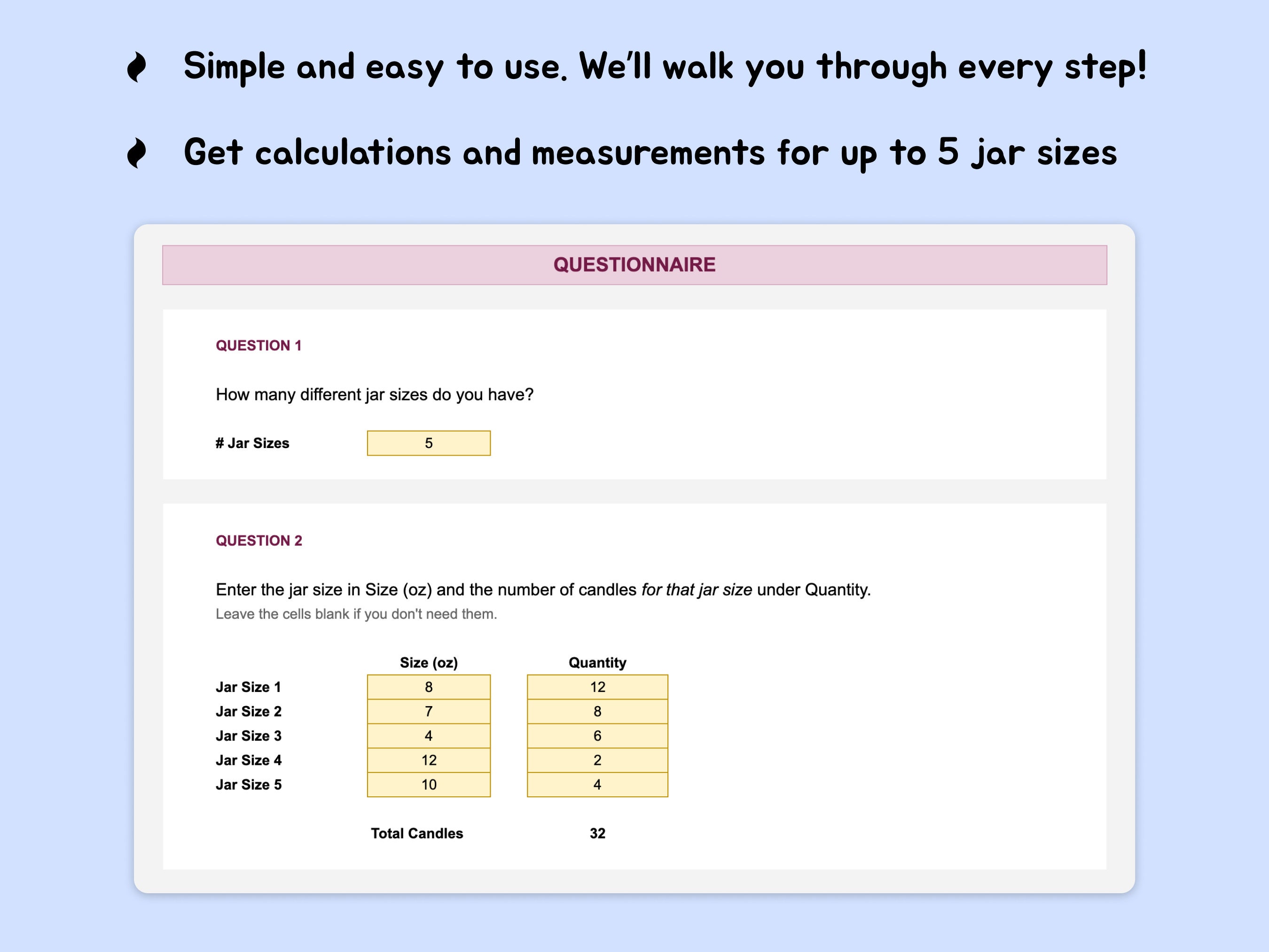 Candle Making Calculator Excel Google Sheet Digital Template Mixing ...