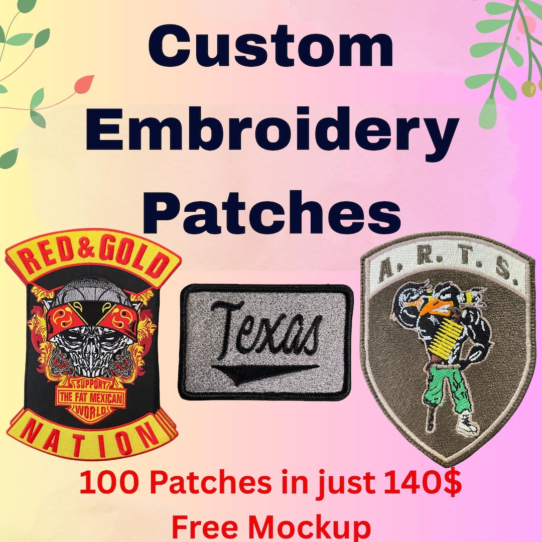 Custom Embroidered Patches, Embroidery Patches, Sew on Patches, Custom Logo Patches, Custom Iron ...