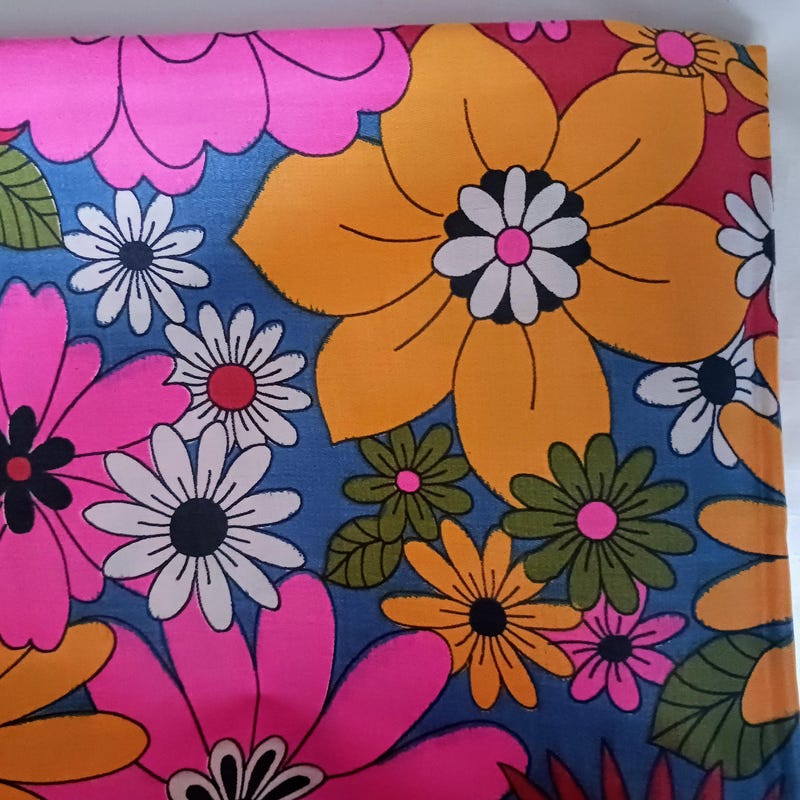 60s Vintage Fabric - Etsy