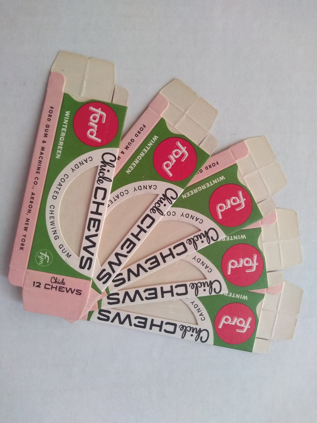 Vintage Ford Chicles Gum Boxes: 1950s Advertising, Lot of 5 - Etsy