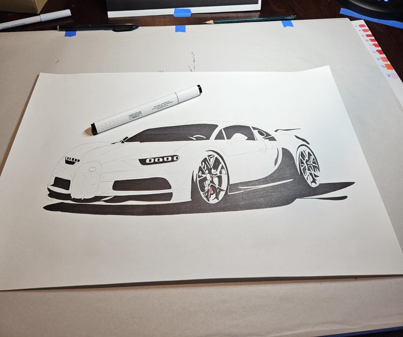 Bugatti Chiron Art Print – Supercar Canvas, Automotive Wall Art, Exotic ...