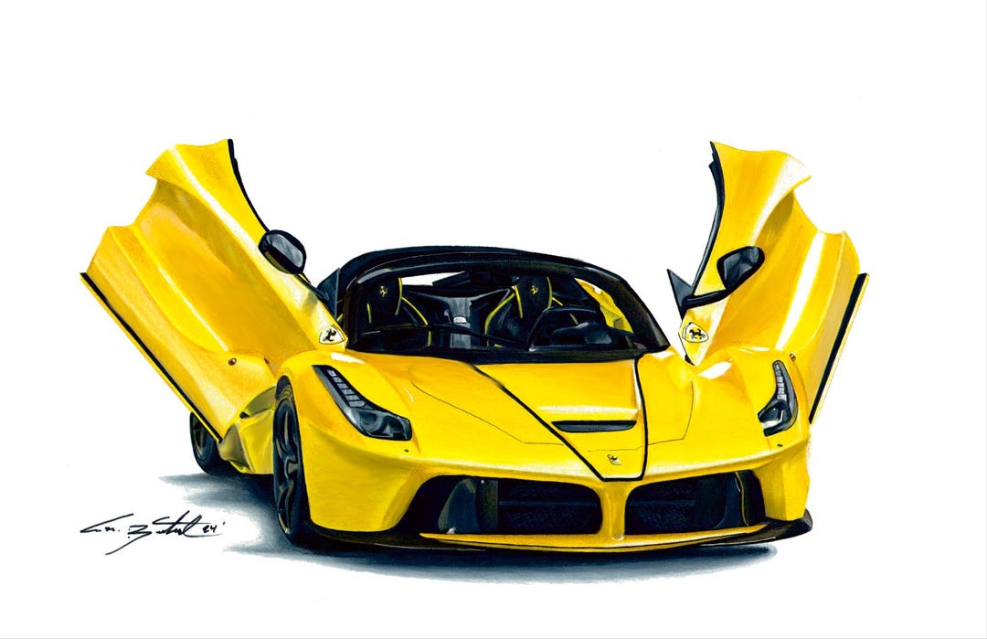 Supercar Art Print, Supercar Art, Car Guy Art, Custom Portrait, Car Art ...