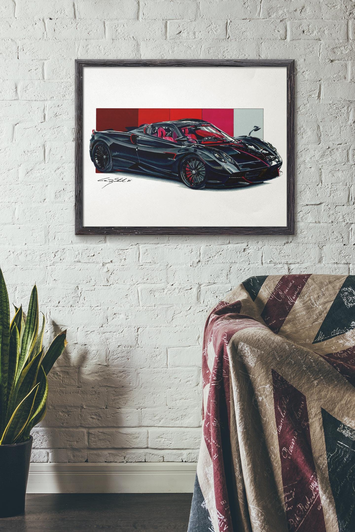 Pagani Poster Digital Art, PRINTABLE, Supercar Art, Car Guy Art ...