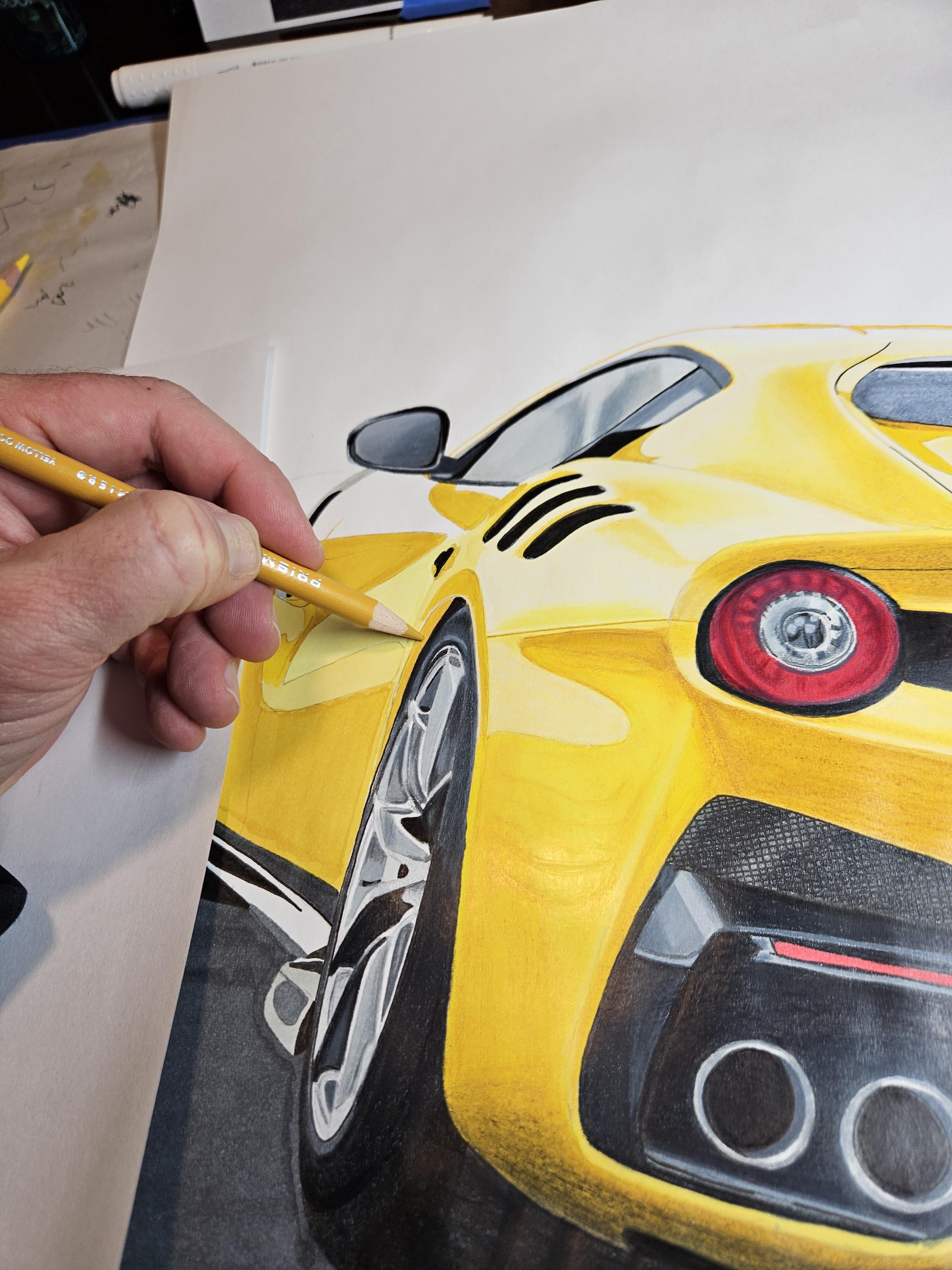 Ferrari F12 Hand-drawn Art Print: Original Supercar Wall Decor - Etsy