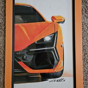 Lamborghini Revuelto Art: Original Hand-drawn Supercar Pencil Drawing ...