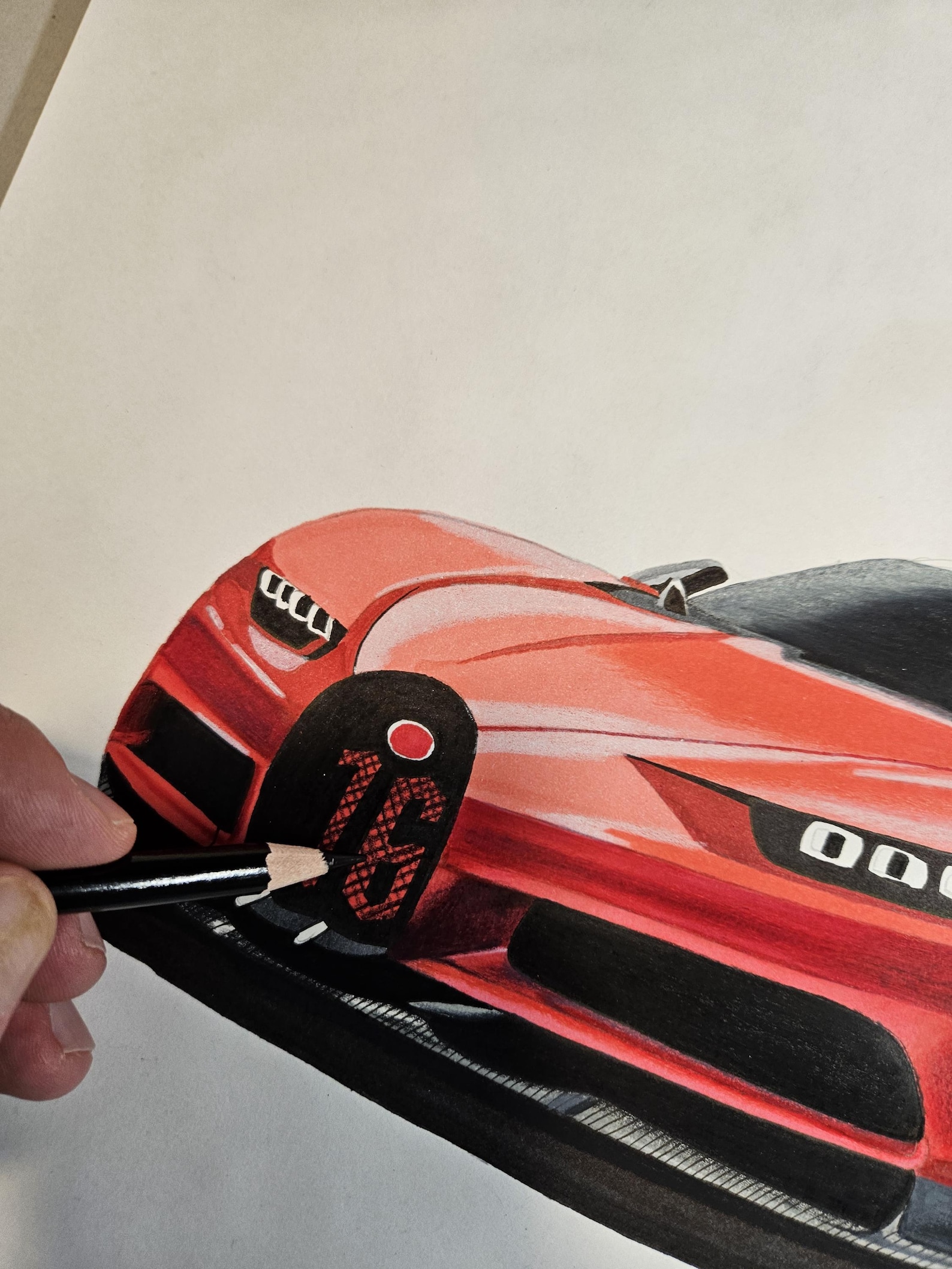 Bugatti Chiron Art: Original Hand-drawn Pencil Car Portrait (11x17) - Etsy