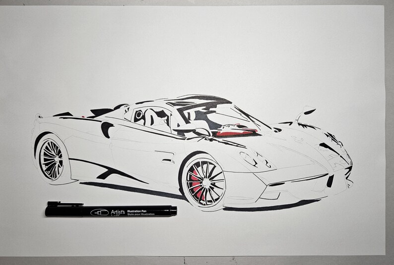 Pagani Huayra Supercar Art Print: Automotive Wall Art - Etsy