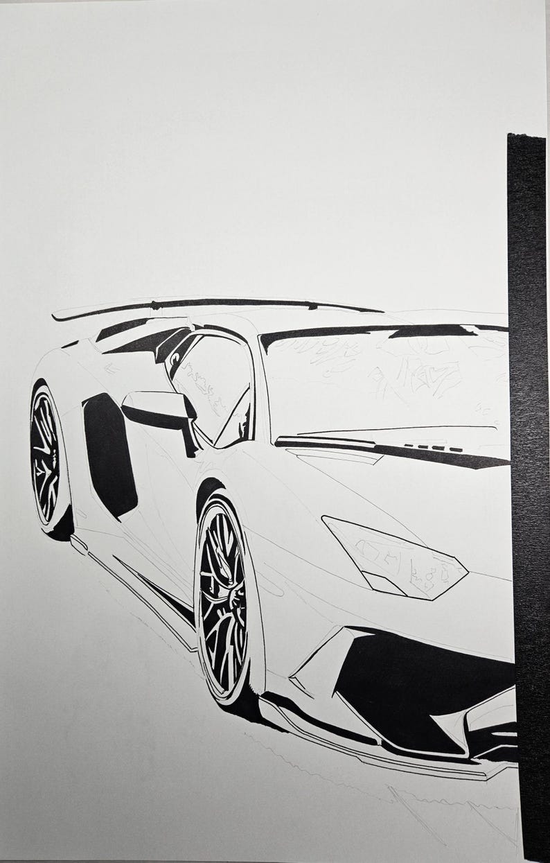 Orange Supercar Aventador Poster: Supercar Automotive Art (digital ...