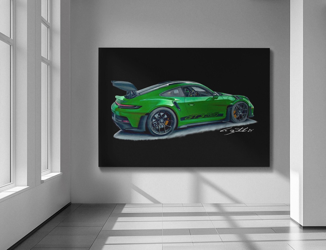 Porsche 911 GT3-RS Art Print: Supercar Canvas for Car Enthusiasts - Etsy