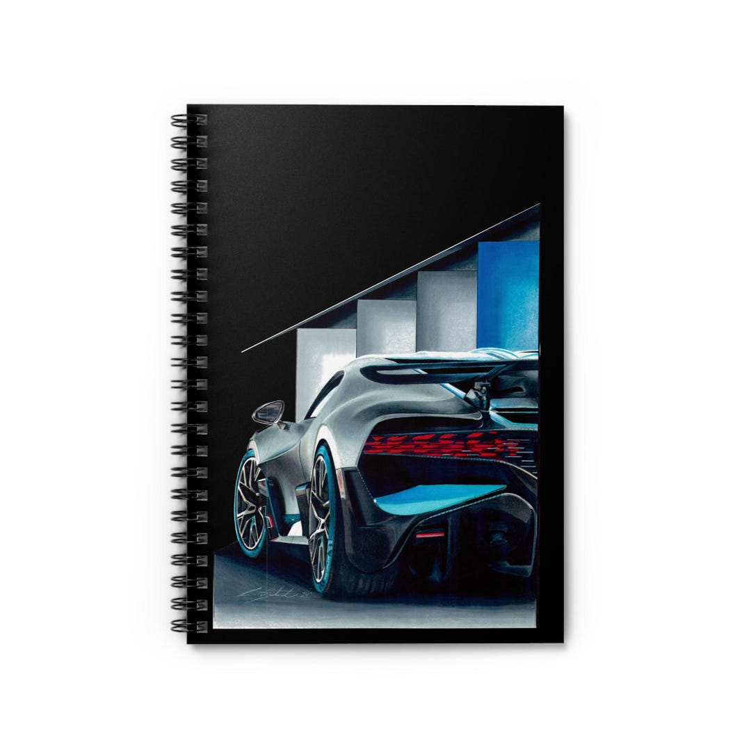 Bugatti Divo Spiral Notebook: Fine Art Racecar, Ruled Pages - Etsy