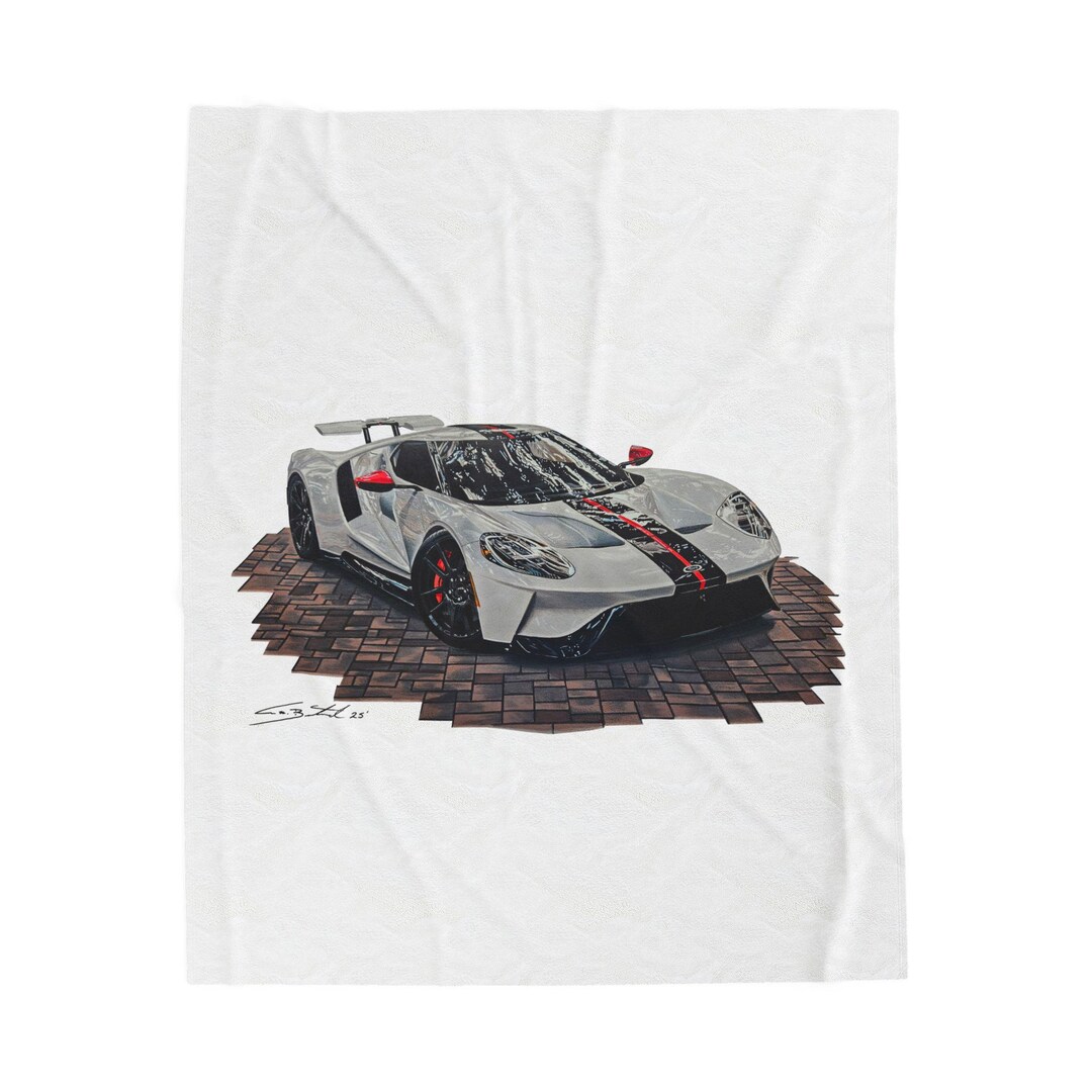 GT40 Supercar Plush Blanket | Ford Racecar Throw - Etsy