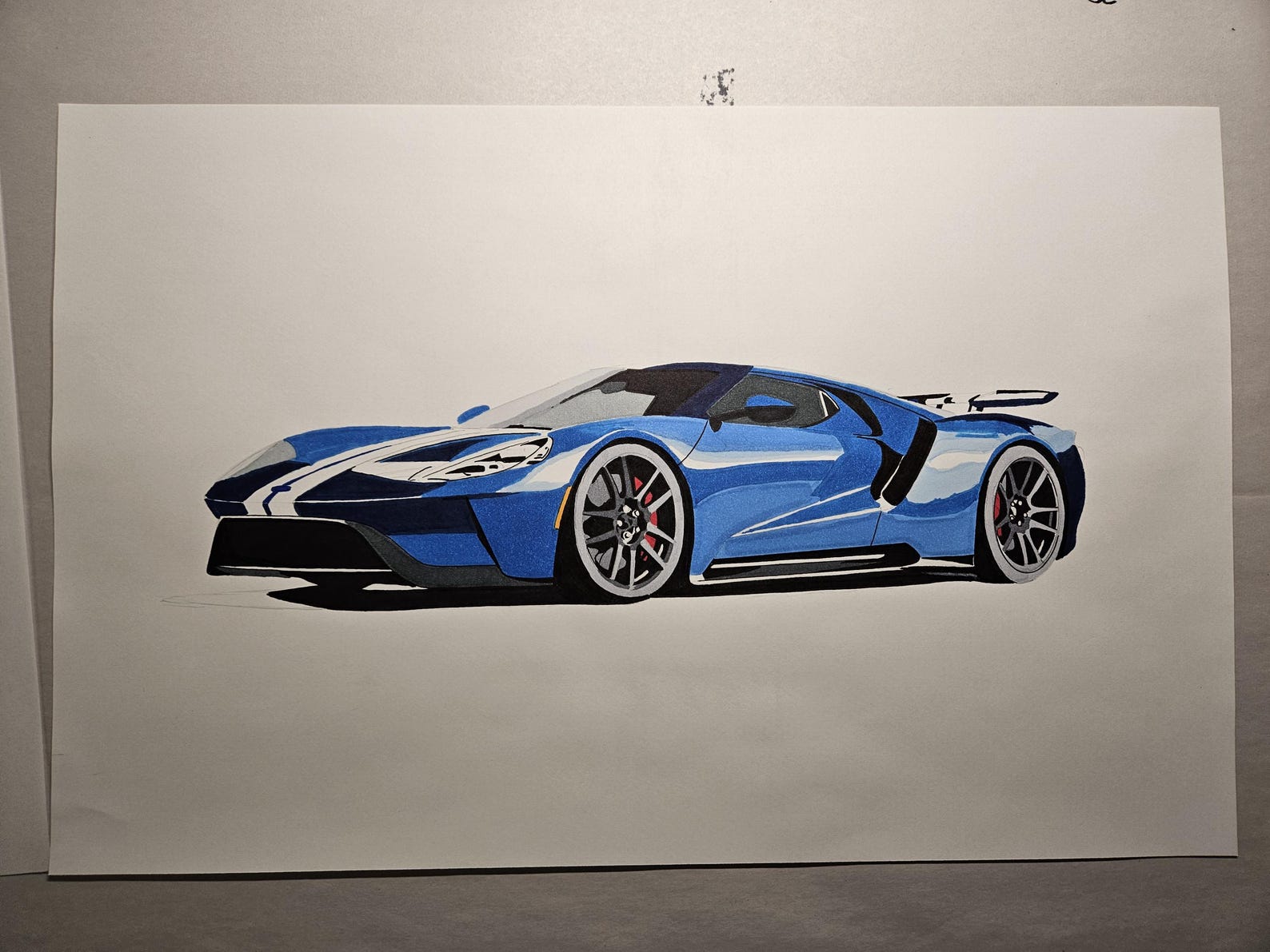 Ford GT40 Art Print: Original Hand-drawn Supercar Pencil Drawing - Etsy