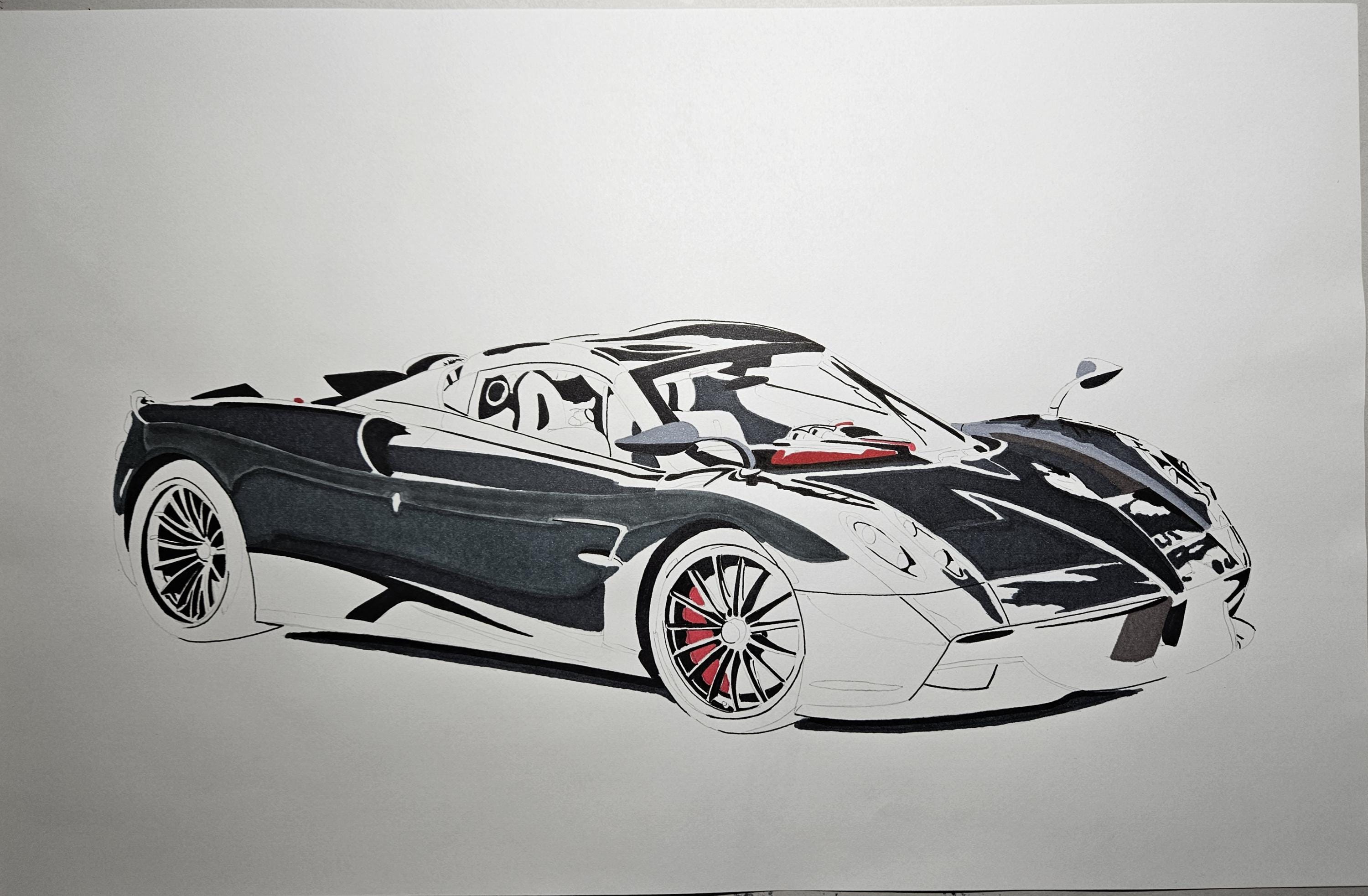 Pagani Huayra Supercar Art Print: Automotive Wall Art - Etsy