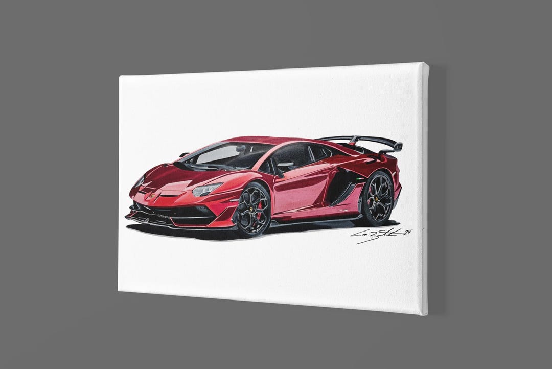 Lamborghini SVJ Poster Wall Decor Art, Supercar Poster, Car Guy Art ...