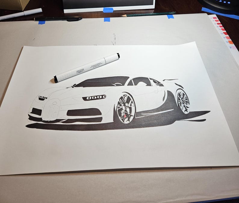 Bugatti Chiron Mouse Pad: Supercar Art, Gaming Office Decor - Etsy
