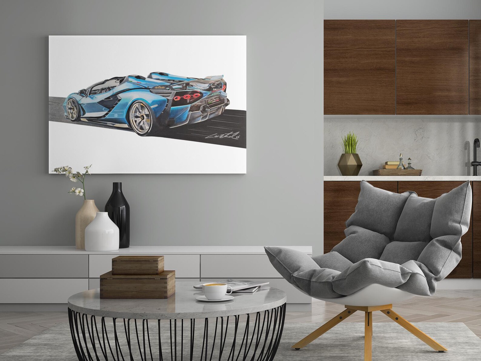 Lamborghini Sian Poster Wall Art, Supercar Poster Art, Car Guy ...