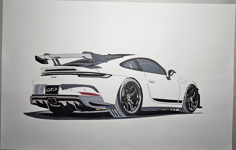 Porsche GT3 Art Print: Supercar Automotive Wall Art (digital Download ...