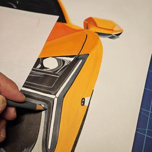 Lamborghini Revuelto Hand Drawn Art, Pencil Art, Supercar Art, Car Guy ...