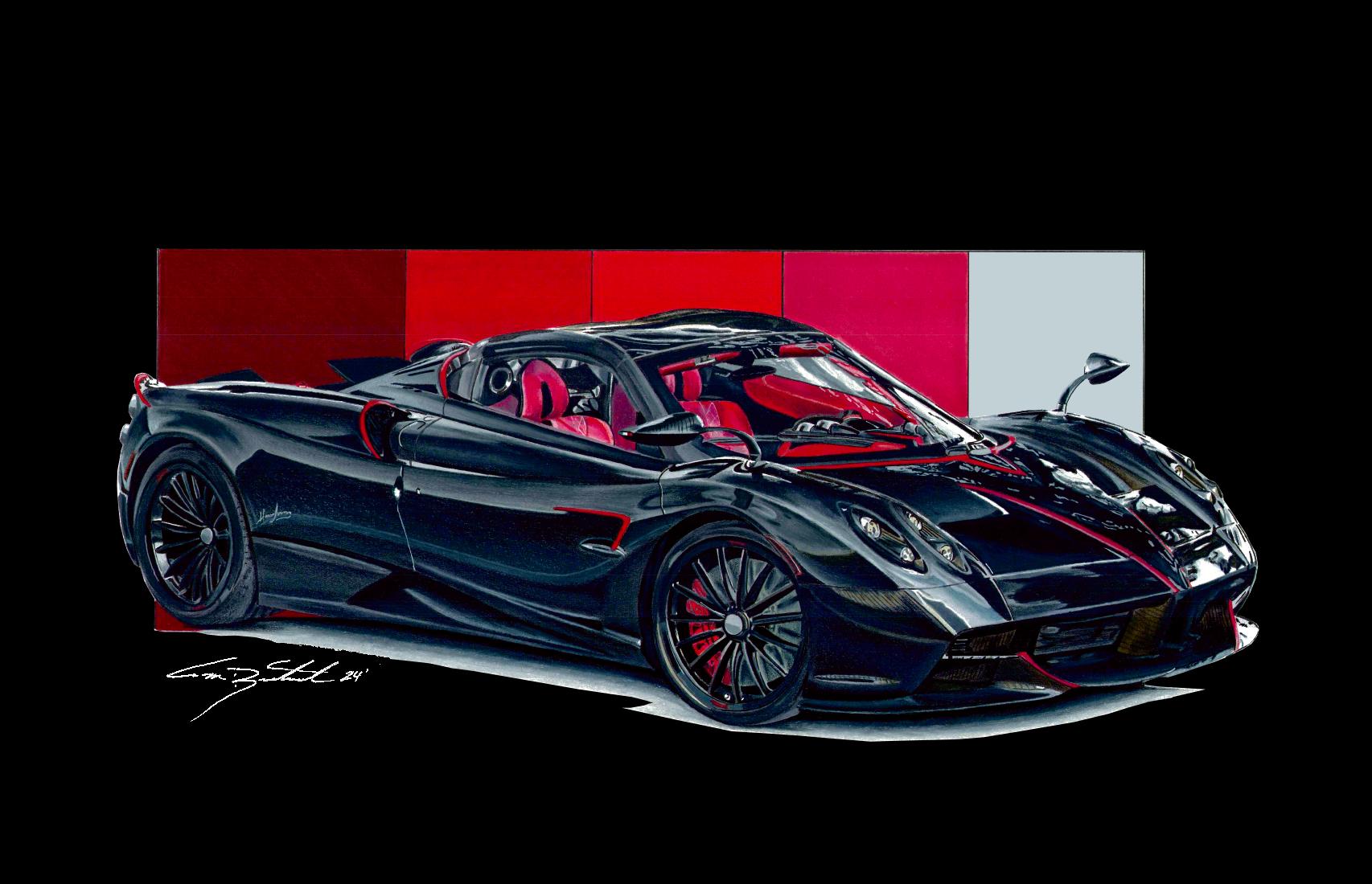 Pagani Huayra Poster Wall Art, Supercar Art, Car Guy Art, Custom Car ...