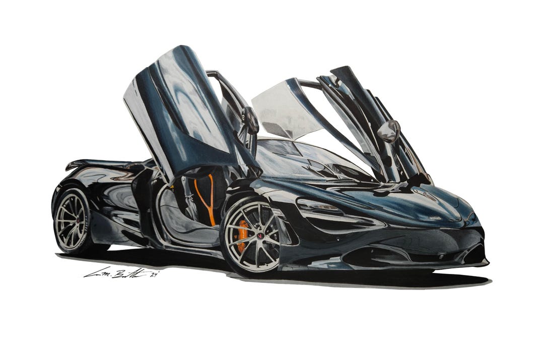 Mclaren 720S Car Art Print: Supercar Portrait (digital Version) - Etsy