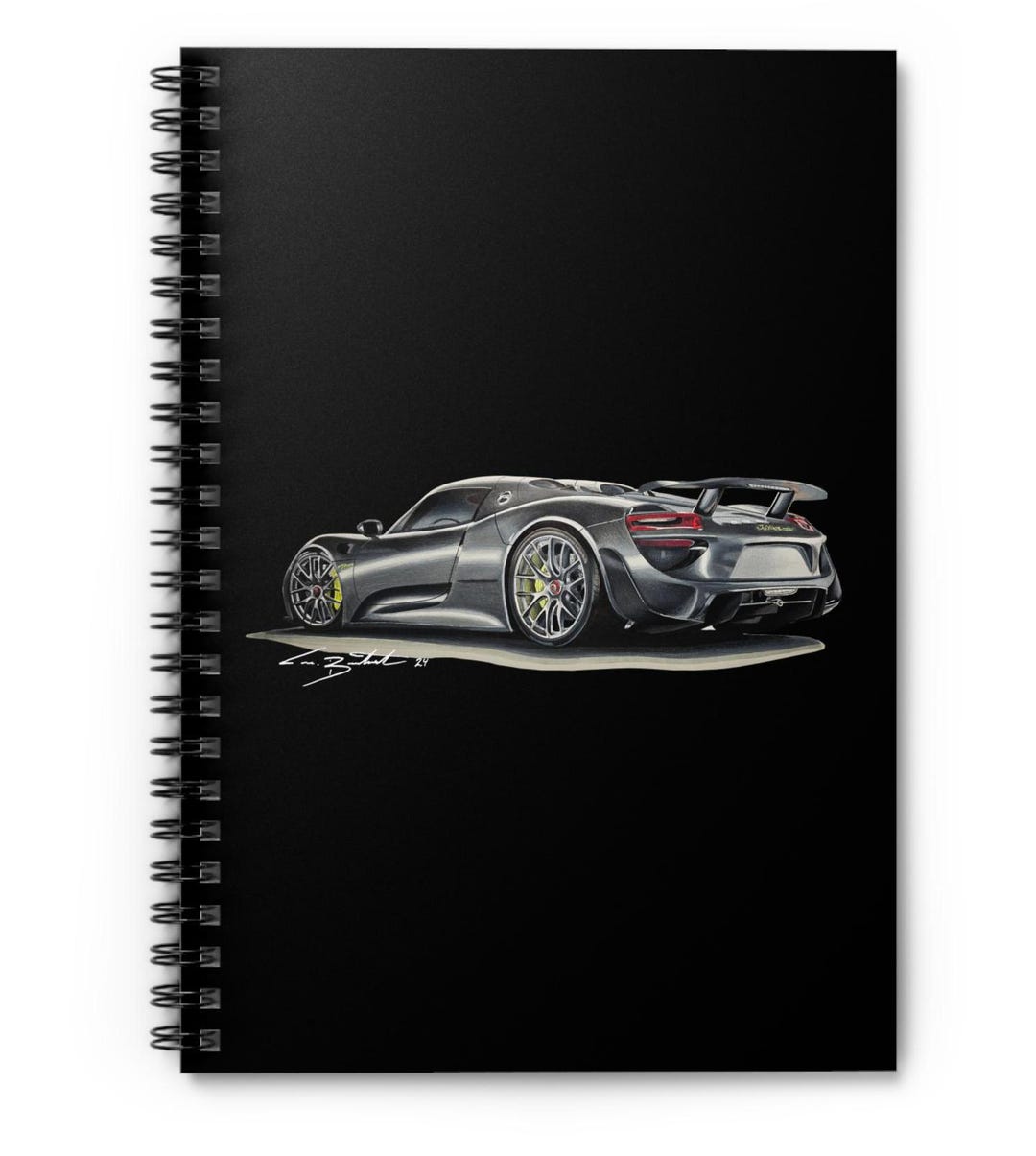 Porsche 918 Spyder Spiral Notebook: Fine Art Car Sketch - Etsy