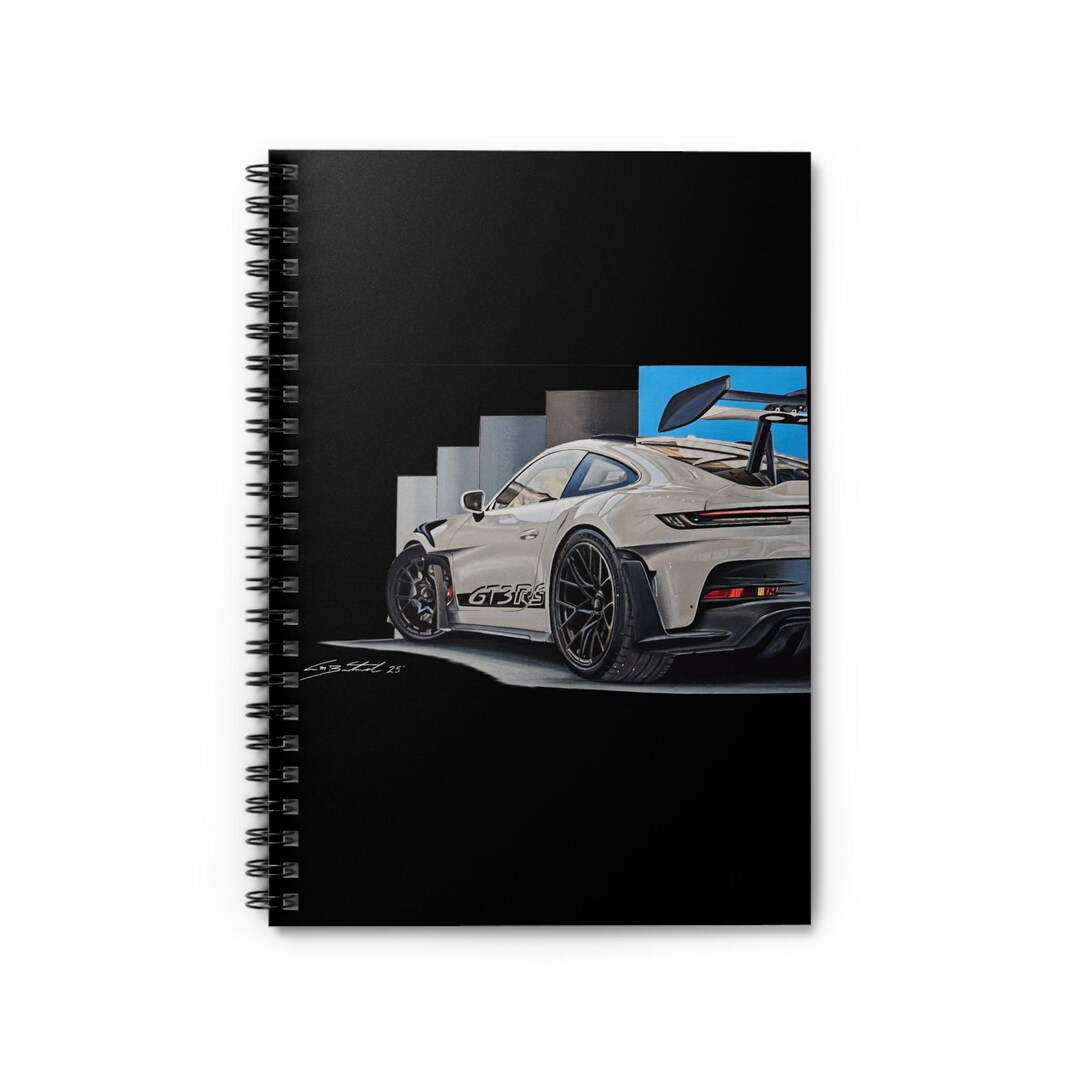 Porsche GT3-RS Spiral Notebook: Graphite Drawing Art - Etsy