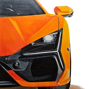 Lamborghini Revuelto Hand Drawn Art, Pencil Art, Supercar Art, Car Guy ...