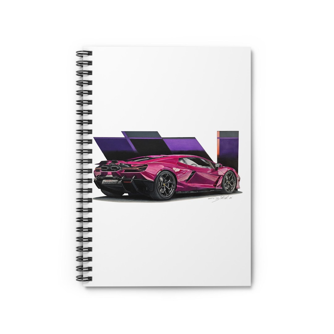 Supercar Spiral Notebook, Lamborghini Notebook, Back to School, Gifts ...