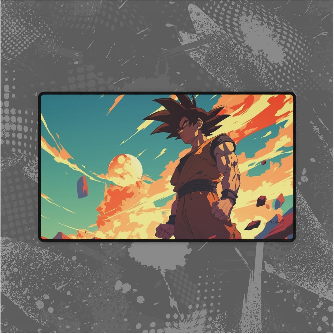 Son Goku Playmat TCG Playmat Desk Mat Anime Manga Playmat Custom ...