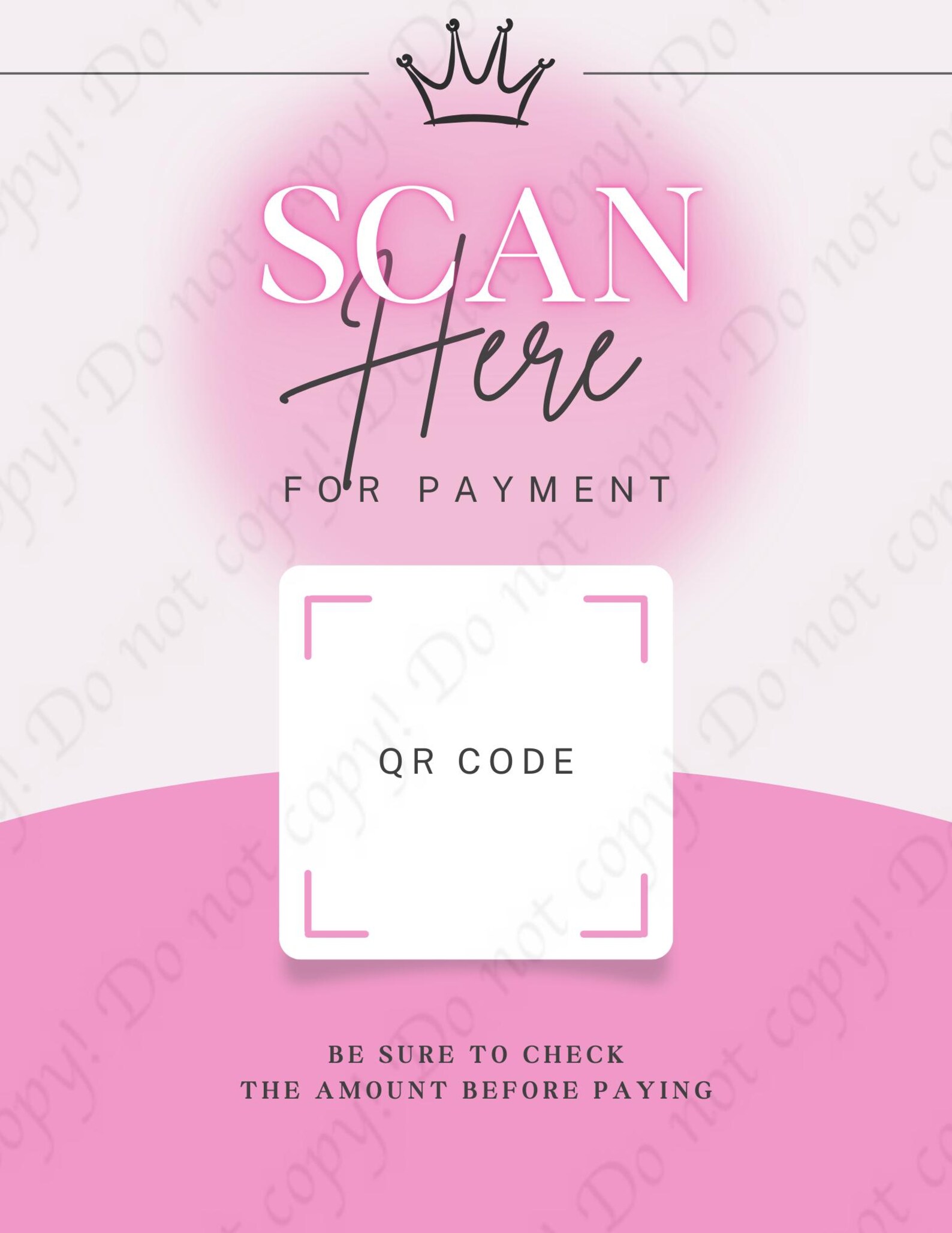 Pink QR Code Template - Etsy